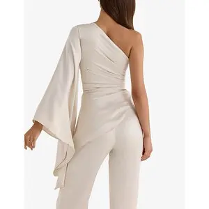 House Of Cb Nicolette Asymmetric One-sleeve Top