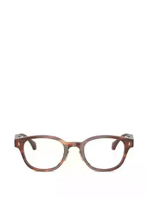 Moncler Tortoiseshell-effect Full Rim Eyeglasses - Brown