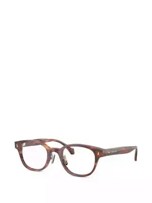 Moncler Tortoiseshell-effect Full Rim Eyeglasses