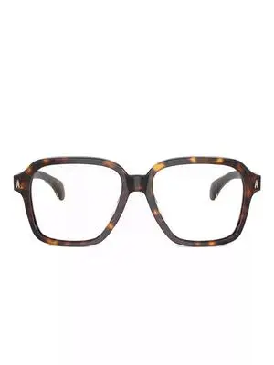 Moncler Geometric Frame Glasses - Brown