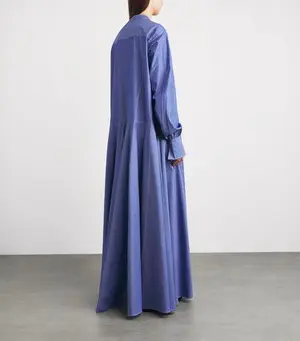Palmer//harding Cotton Poplin Striped Maxi Dress - Blue