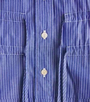 Palmer//harding Cotton Poplin Striped Maxi Dress - Blue