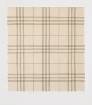 Burberry Wool-silk Reversible Check Scarf