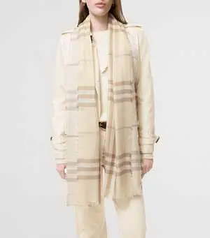 Burberry Wool-silk Reversible Check Scarf
