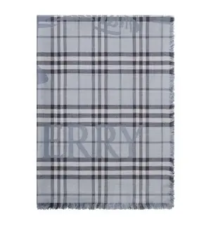 Burberry Wool-silk Knight Check Scarf