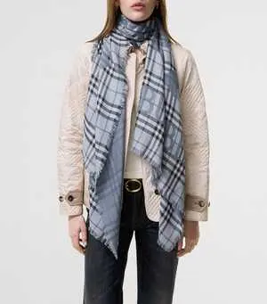 Burberry Wool-silk Knight Check Scarf