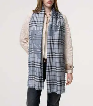 Burberry Wool-silk Knight Check Scarf