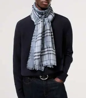 Burberry Wool-silk Knight Check Scarf