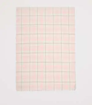 Burberry Silk-blend Embellished Check Scarf