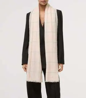 Burberry Silk-blend Embellished Check Scarf