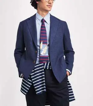 Polo Ralph Lauren Silk Stripe Sailboat Tie