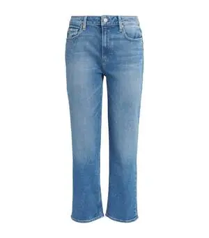 Paige Mason Ankle Mid-rise Straight Jeans - Blue