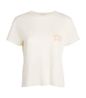ANINE BING Cotton Logo Shelley T-shirt