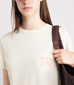 ANINE BING Cotton Logo Shelley T-shirt