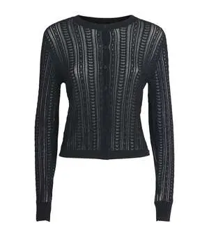 ANINE BING Open-knit Moni Cardigan