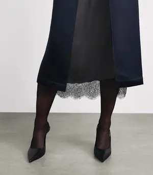 ANINE BING Silk-blend Shelby Midi Skirt