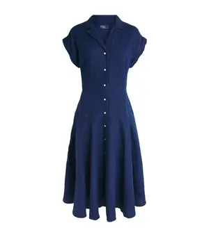 Polo Ralph Lauren Linen Shirt Dress - Blue