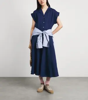 Polo Ralph Lauren Linen Shirt Dress - Blue