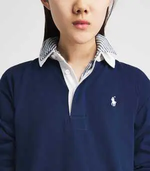 Polo Ralph Lauren Cotton Rugby Shirt With Embroidered Pony Logo