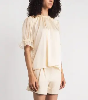 Ulla Johnson Silk Alina Blouse - Ivory