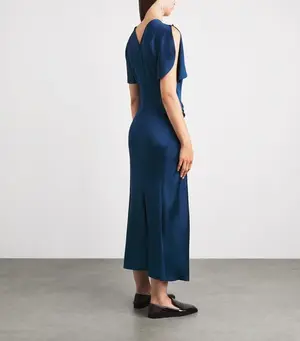 Victoria Beckham Satin Bela Midi Dress