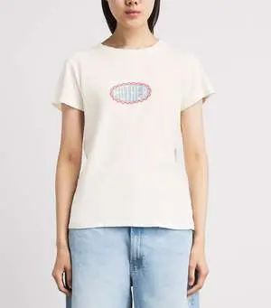 MOTHER The Lil Sinful Cotton-linen T-shirt - White