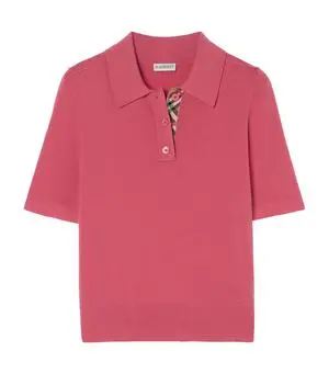 Burberry Wool Check-detail Polo Shirt