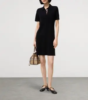 Burberry Cotton Check-taping Polo Shirt Mini Dress