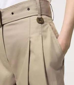Burberry Cotton Tropical Gabardine Shorts