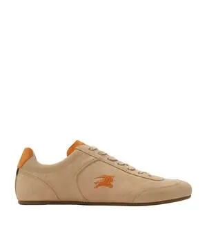 Burberry Suede Knight Runner Sneakers - Beige