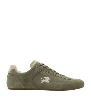 Burberry Suede Knight Runner Sneakers - Green