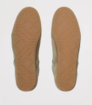 Burberry Suede Knight Runner Sneakers - Green