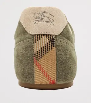 Burberry Suede Knight Runner Sneakers - Green