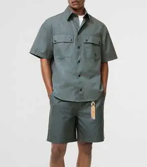 Burberry Tropical Gabardine Short-sleeve Shirt