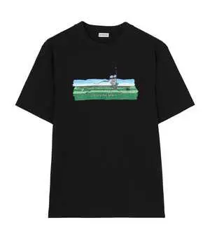 Burberry Cotton Maze Print T-shirt - Black