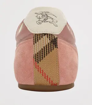 Burberry Leather Knight Runner Sneakers - Beige