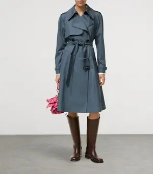 Burberry Long Tropical Gabardine Pembury Trench Coat