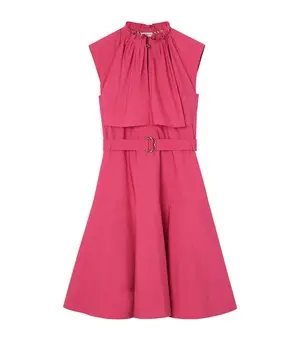 Burberry Cotton Poplin Midi Dress - Pink