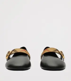 Burberry Leather Robin Ballet Flats