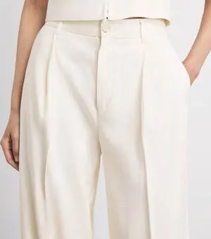 Paige Westin Pleated Wide-leg Trousers