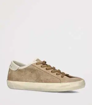 GOLDEN GOOSE Suede Super Star Sneakers - Beige