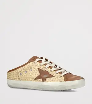 GOLDEN GOOSE Raffia Super Star Sabot Sneakers