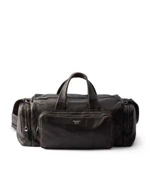 Prada Nappa Lambskin Duffle Bag - Brown