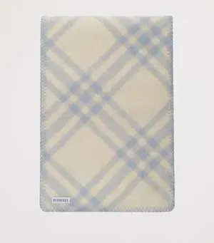 Burberry Wool Check Scarf - Blue