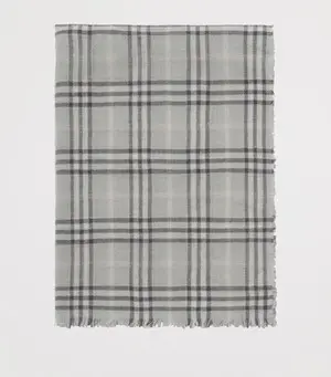 Burberry Wool-silk Sequin Check Scarf