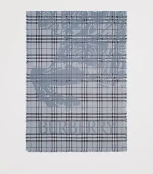 Burberry Wool-silk Knight Check Scarf