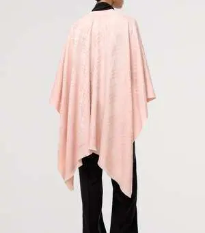 Burberry Wool-cashmere Checked Cape