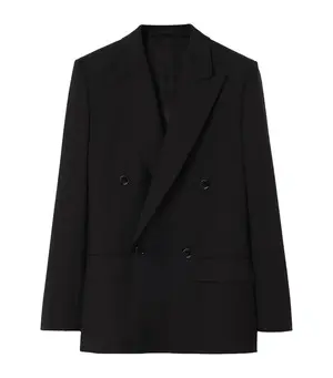 Burberry Wool Double-breasted Peak Lapel Blazer