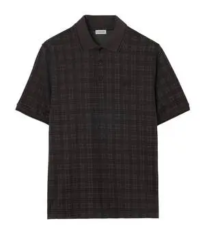 Burberry Jacquard Ekd Polo Shirt - Grey