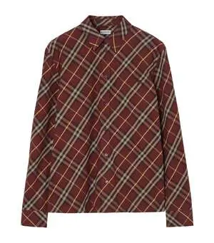 Burberry Cotton Check Shirt - Red